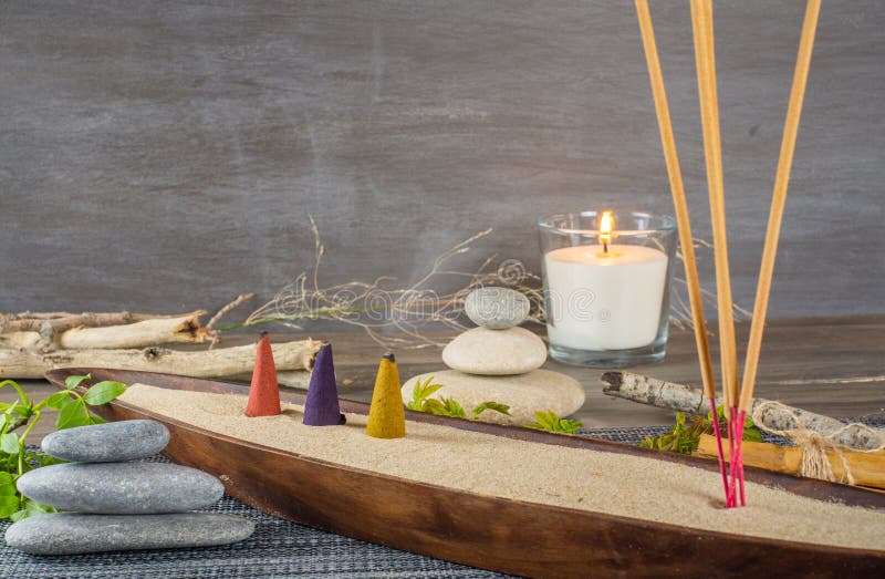 Incense with Smoke Zen Images Stock Image - Image of textured, flower ...