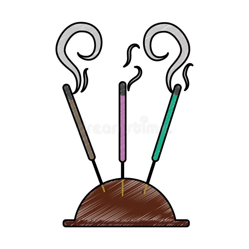 Incense stick icon image stock vector. Illustration of religion - 81790404