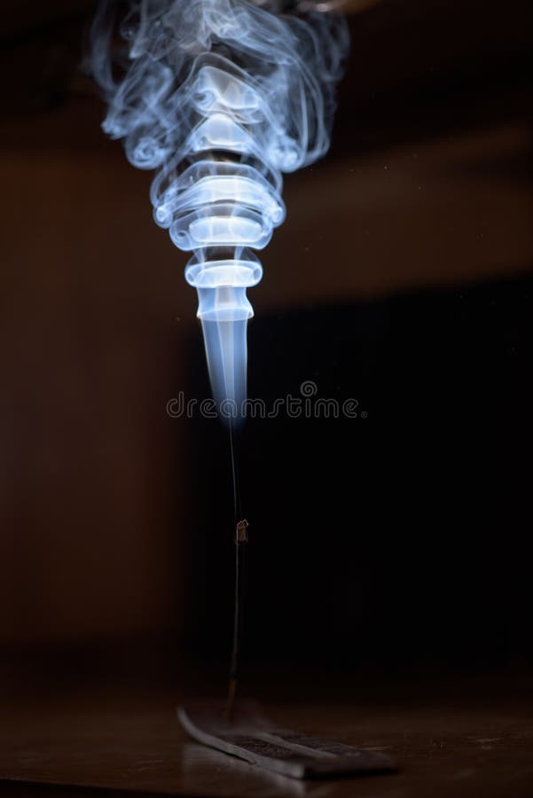 Incense Stick Smolders and Creates Smoke and Smell Stock Image - Image ...