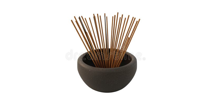 Incense Sticks in Black Ceramic Holder. Aromatherapy and Relaxation ...