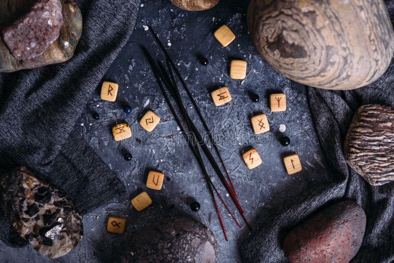 Incense Sticks among the Gloomy and Esoteric Paraphernalia - Runes ...
