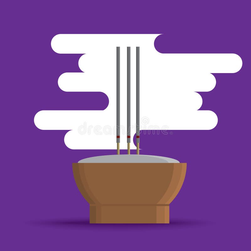 Incense Sticks. Vector Illustration Decorative Design Stock Vector ...