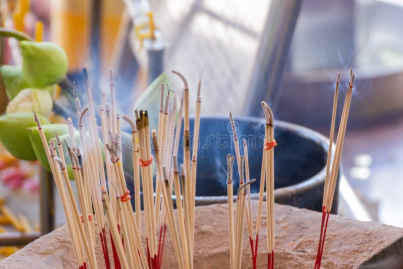 Incense Use for Worship and Sacred Things Stock Image - Image of ...