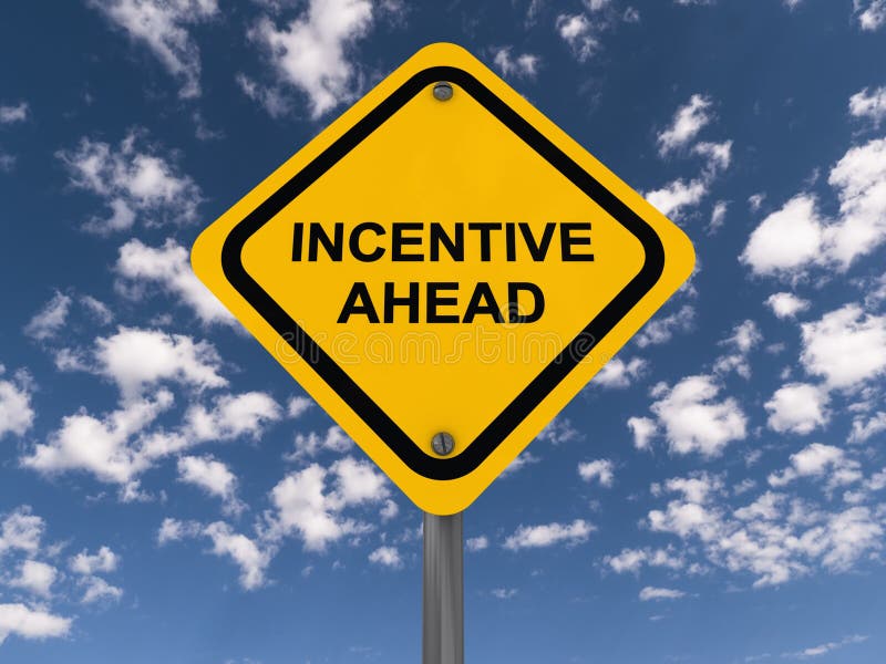Incentive road sign stock illustration. Illustration of rendering - 8381536