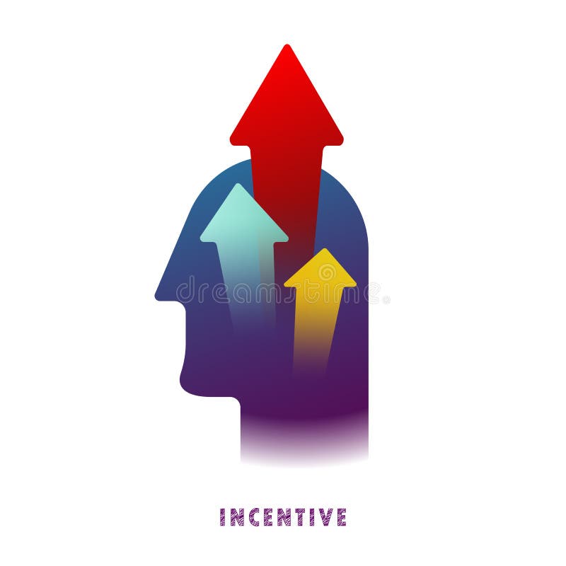 Incentive. Arrows from Head. Vector. Flat. Gradient. Icon Stock Vector ...