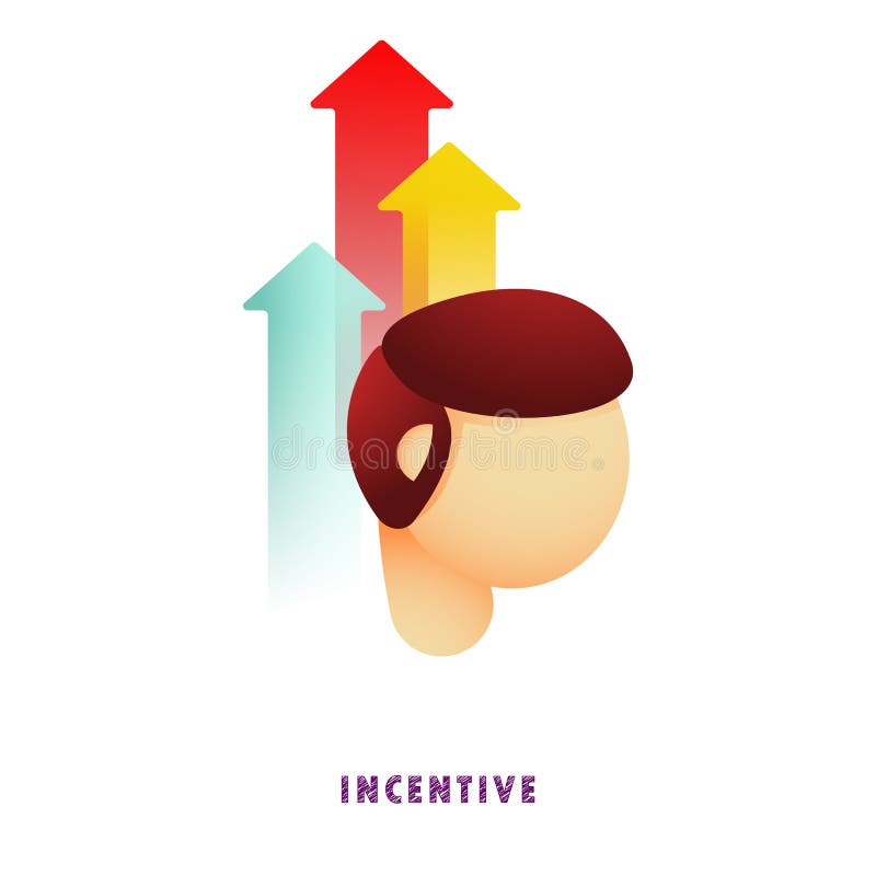 Incentive. Arrows from Head. Vector. Flat. Gradient Illustration ...