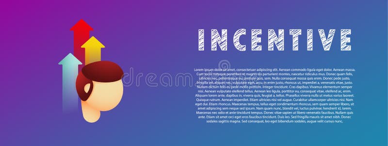 Incentive. Arrows from Head. Vector. Flat. Gradient Illustration ...