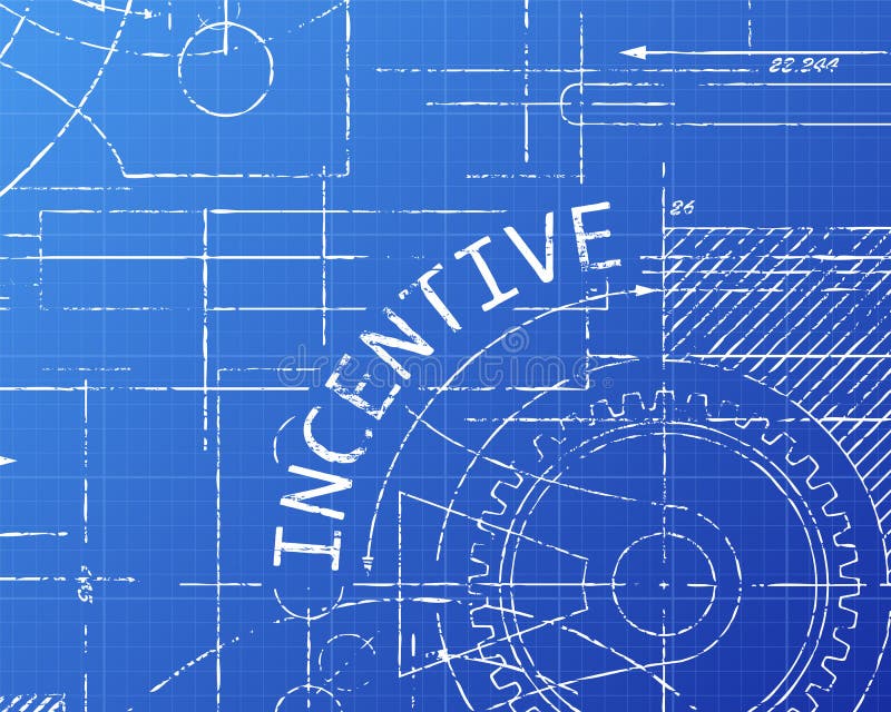 Incentive Blueprint Machine Stock Vector - Illustration of background ...