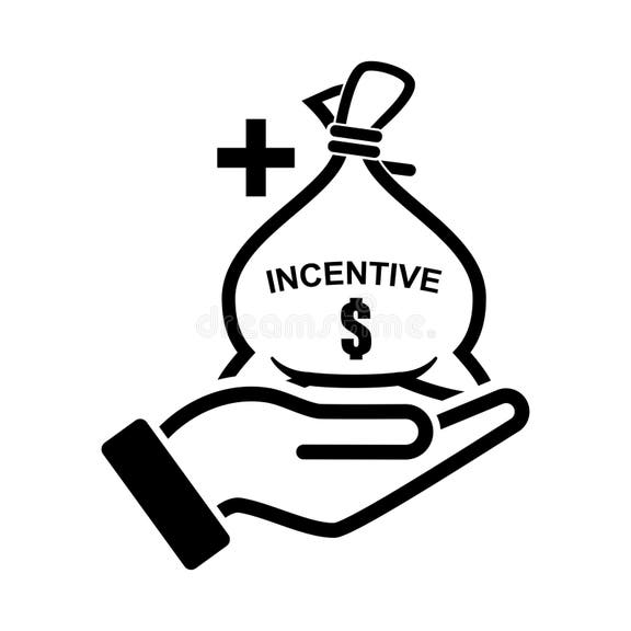 Incentive Icon. Receive Incentive Icon Isolated on Background Stock ...