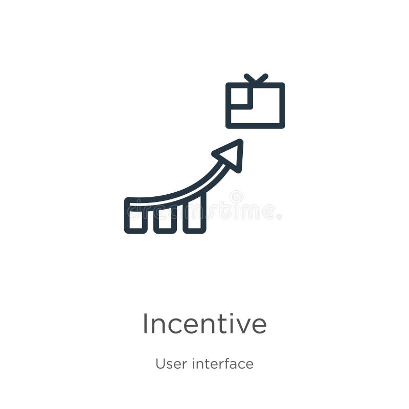 Incentive Outline Vector Icon. Thin Line Black Incentive Icon, Flat ... Incentive Outline Vector Icon. Thin Line Black Incentive Icon, Flat ...
