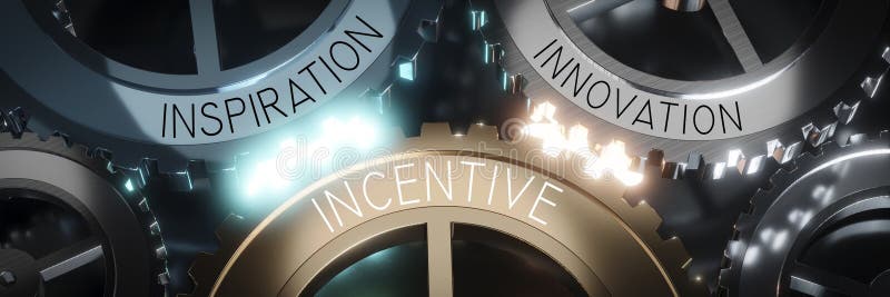 Incentive, Inspiration, Innovation - Gears Concept Stock Illustration ...