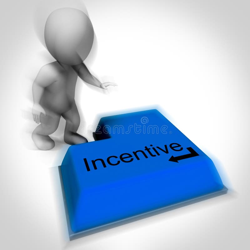 Incentive Key Shows Reward Premium or Bonus Stock Illustration ...