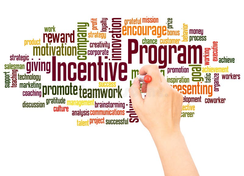 Incentive Word Cloud Shows Bonus Inducement Reward Stock Illustration ...