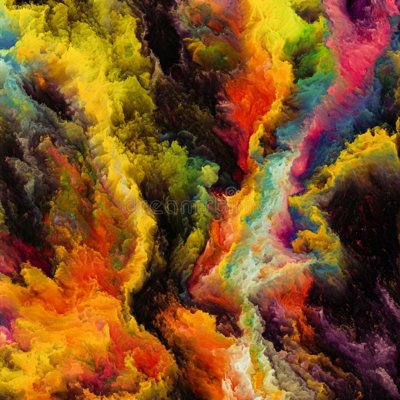 Inception of Vibrant Textures Stock Illustration - Illustration of ...