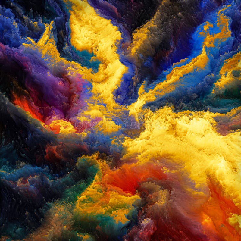 Inception of Vibrant Textures Stock Illustration - Illustration of ...