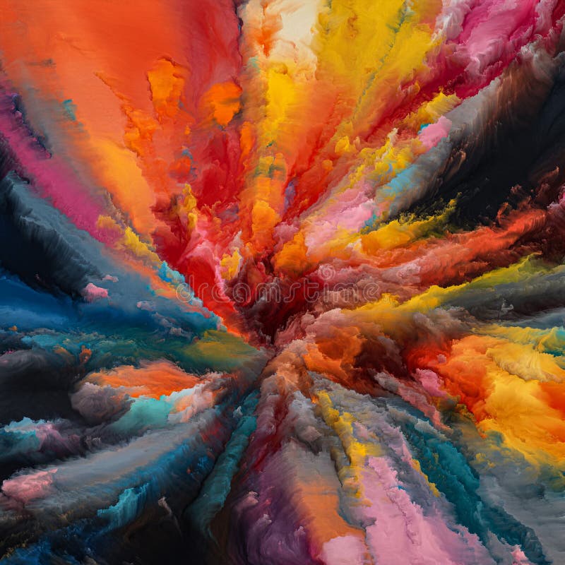 Inception of Vibrant Textures Stock Illustration - Illustration of ...