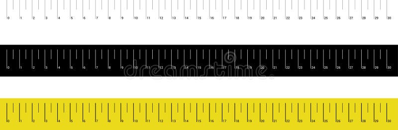 Inch and Centimeter Ruler Vector Illustration on a White Background ...