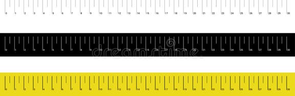 Inch and Centimeter Ruler Vector Illustration on a White Background ...