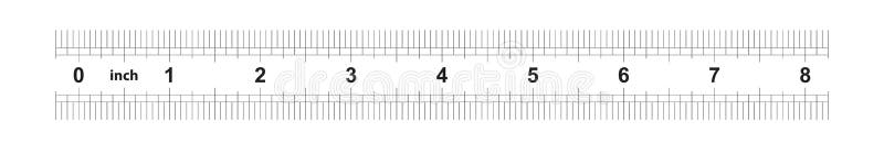 8 Inch Double-sided Ruler. Marking Accuracy is One Sixteenth of an Inch ...