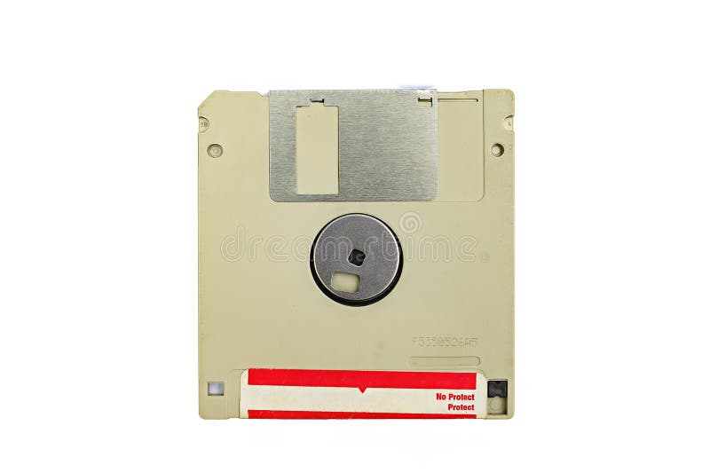 Old 3.5-inch Floppy Disk or Diskette Isolated on White Background Stock ...