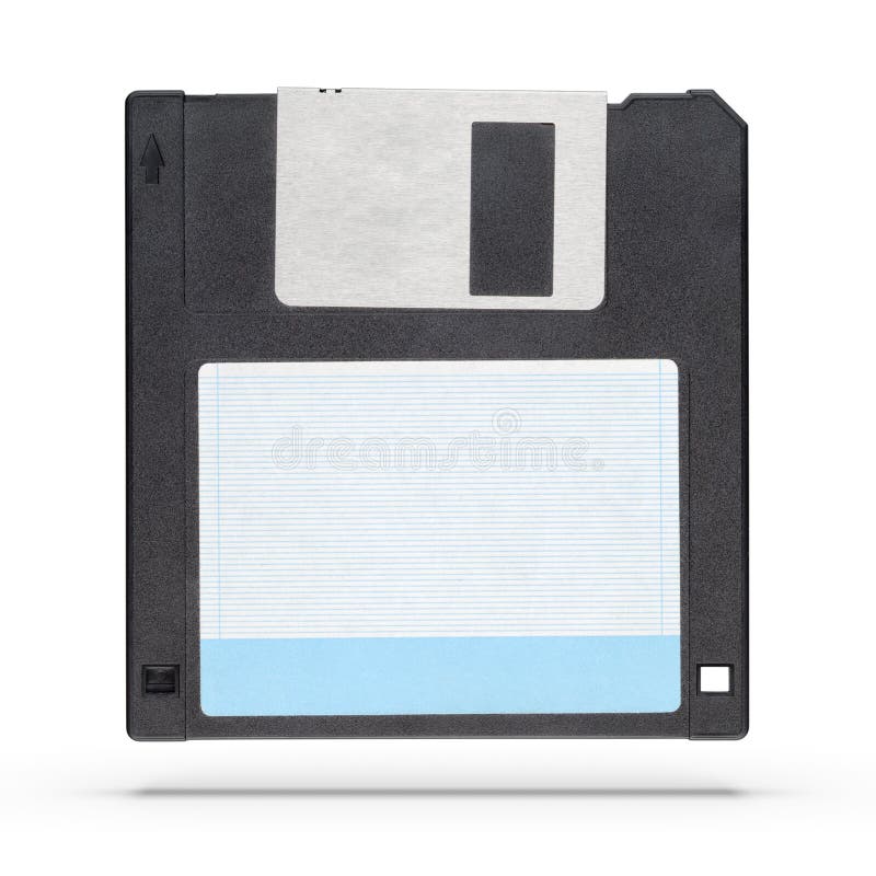 A 3.5-inch Floppy Disk or Diskette Isolated on White Stock Photo ...