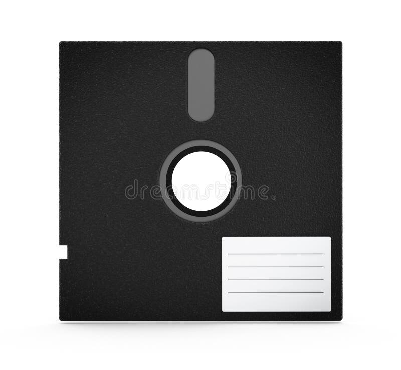 5.25 Inch Floppy Disk Isolated on Yellow Background Stock Illustration ...