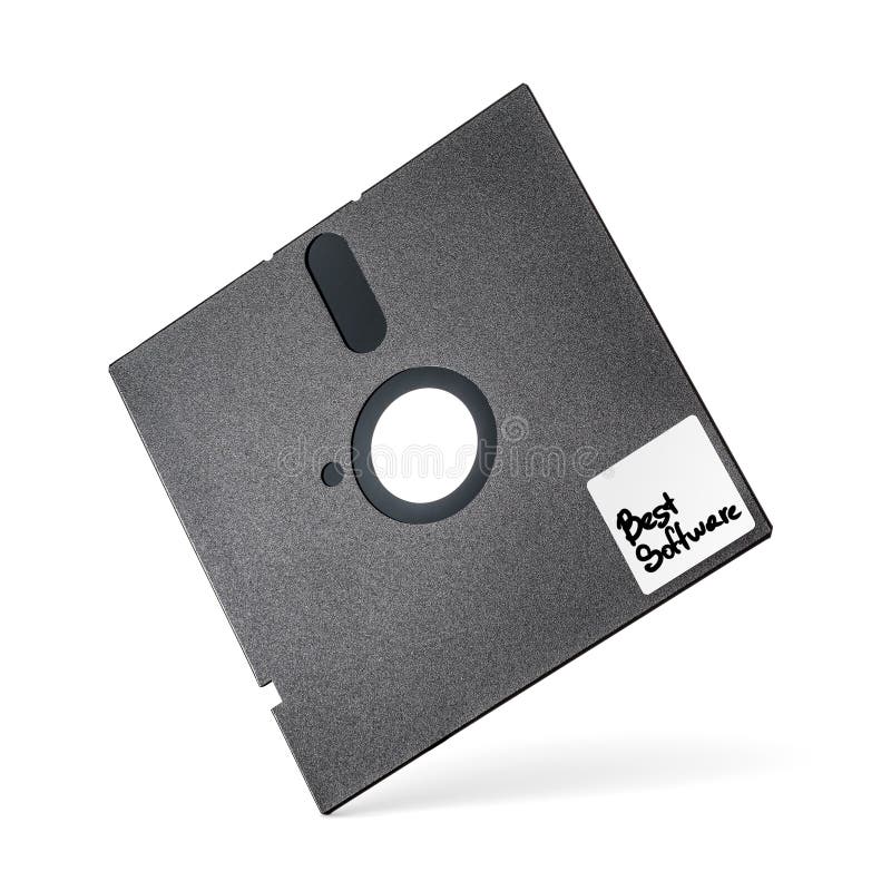 5.25 Inch Floppy Disk Isolated on White. Old Diskette with Label Best ...