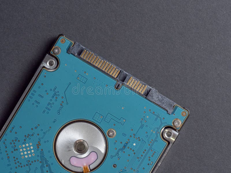 2.5 Inch Hard Disk Drive for Laptop or Computer on a Dark Paper ...