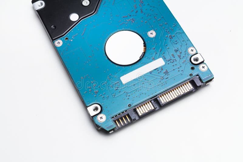 2.5 Inch Harddisk Drives HDD on the White Background.Top View Stock ...