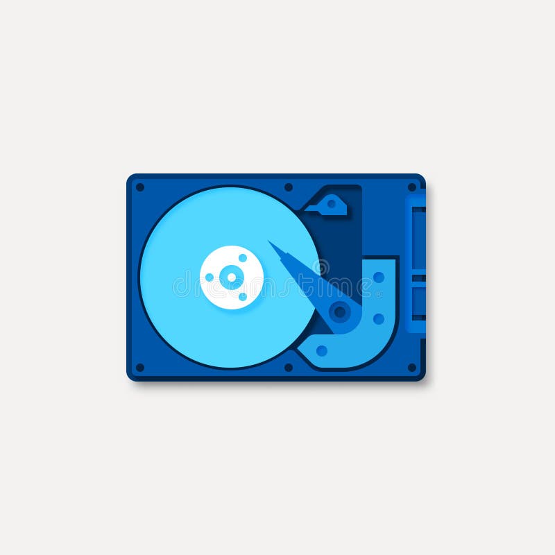 2.5 Inch Hard Disk Drive Blue Material Design Icon Stock Vector ...