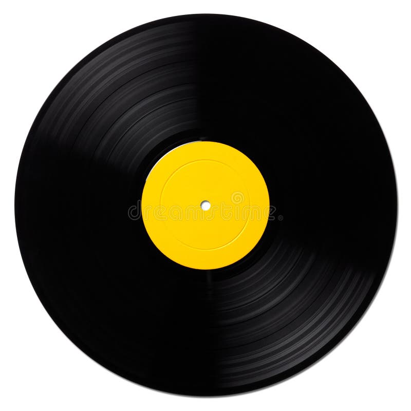 A 12-inch LP Vinyl Record Isolated on White Background Stock Photo ...