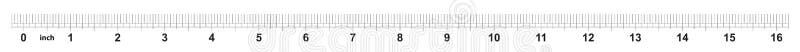 16 Inch Ruler. Marking Accuracy is One Sixteenth of an Inch. Imperial ...