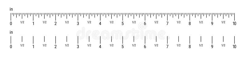 Inch Ruler Scale. 10 Inches Scale. Flat Vector Illustration Isolated on ...