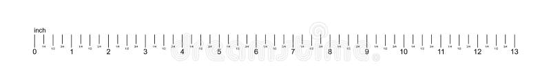 Inch Ruler. Vector Illustration on a White Background Stock Vector ...