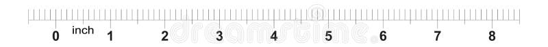8 Inch Tape Measure Ruler with 0.1 Inch Markings Stock Illustration ...