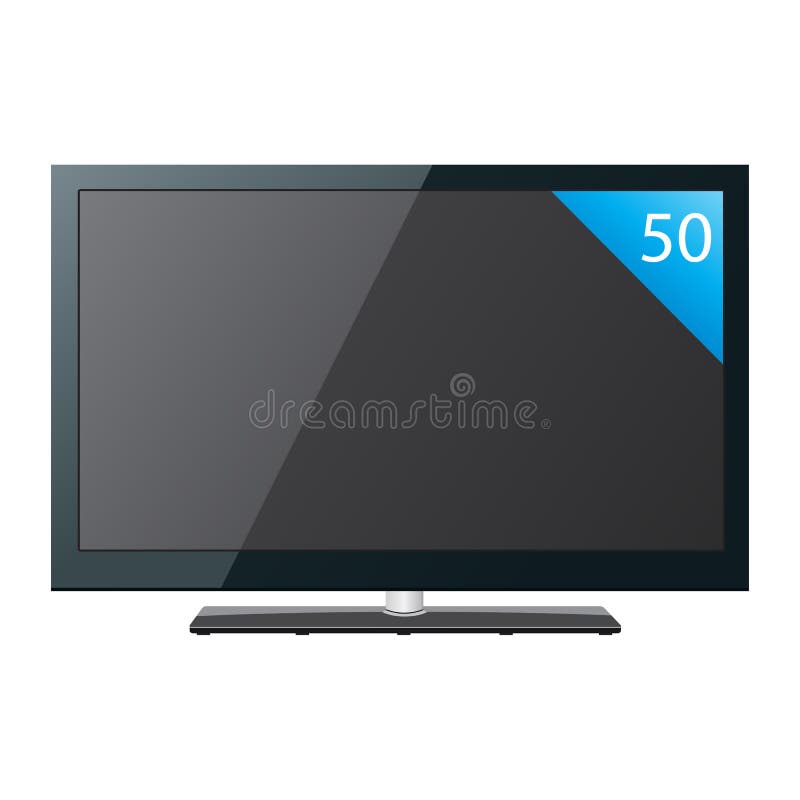 50 Inch Television Flat Screen Stock Illustration - Illustration of ...