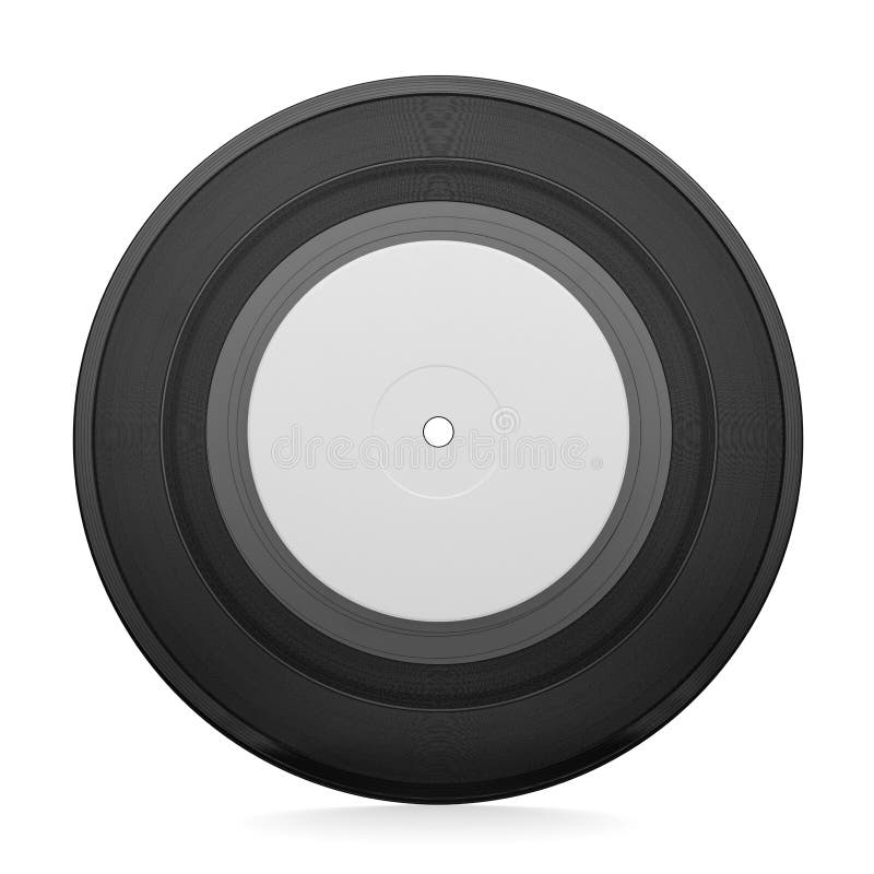 7-inch Vinyl Single Release Record Isolated on White Background Stock ...