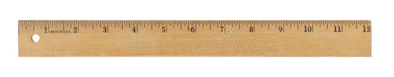 12 Inch Wood Ruler Isolated on a White Background Stock Photo - Image ...