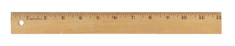 12 Inch Wood Ruler Isolated on a White Background Stock Photo - Image ...