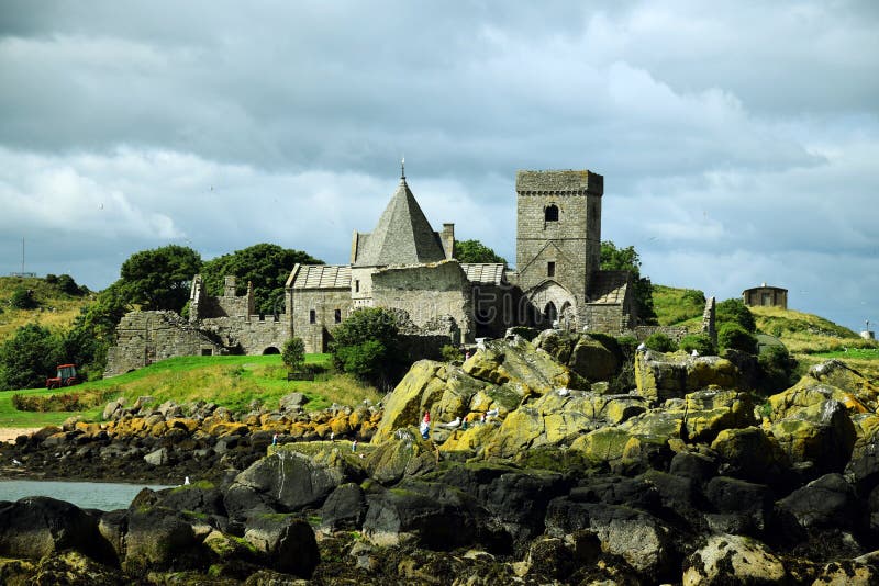 Inchcolm Abbey stock photo. Image of historical, augustinian - 97846202