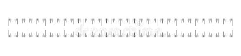 12 Inches Measuring Tool Template. Scale for Ruler in Inches. Length ...