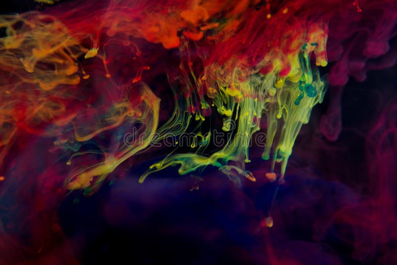 Inchiostro Colorato Nell'acqua Fotografia Stock - Immagine di scienza ...