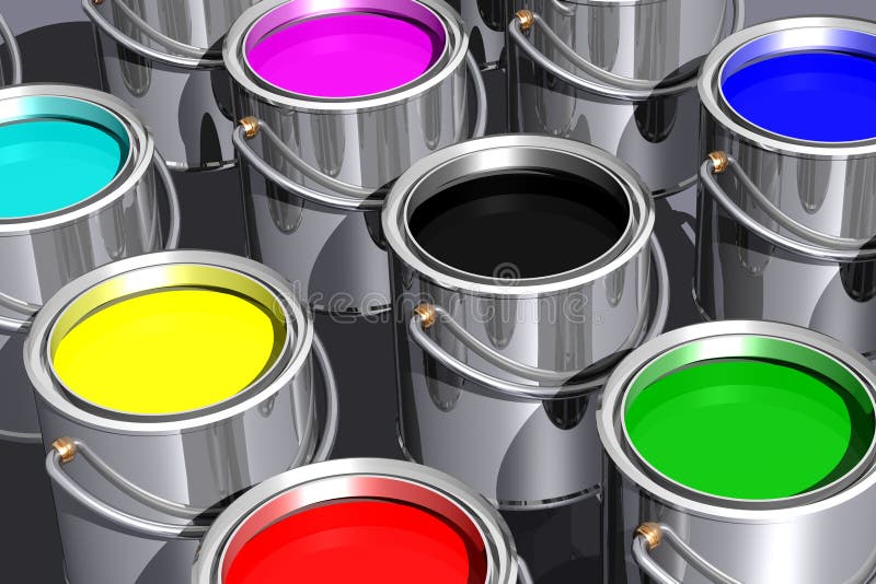 Inchiostri colorati (3D) illustrazione di stock. Illustrazione di ...
