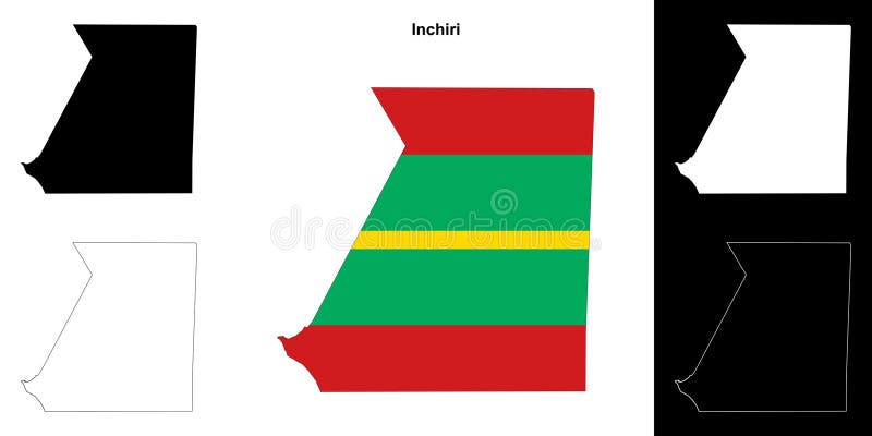 Inchiri outline map stock vector. Illustration of regions - 356521696