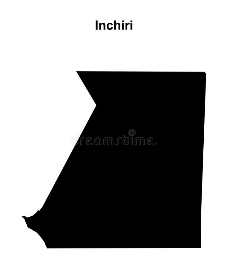 Inchiri outline map stock vector. Illustration of area - 360611625