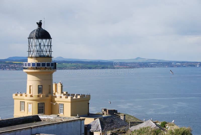 Inchkeith Lighthouse stock photo. Image of building, ruins - 24911174