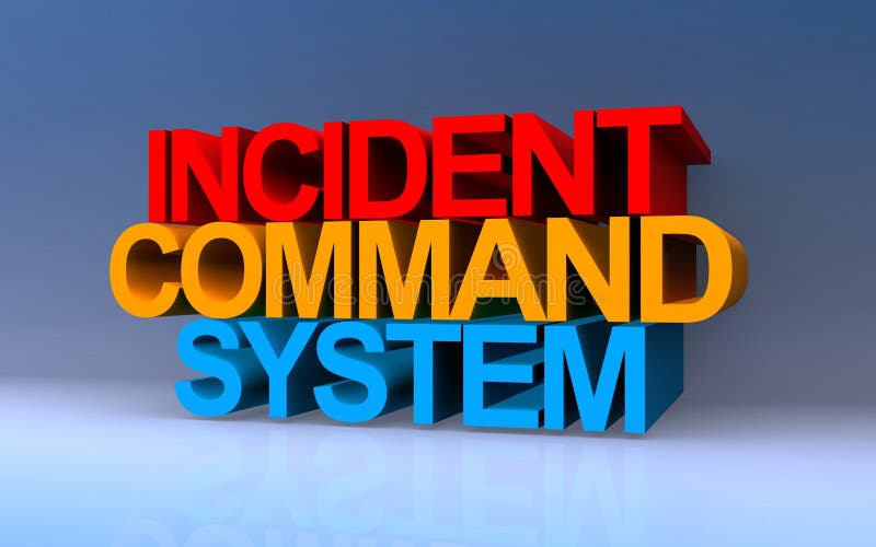 Incident Command System on Blue Stock Illustration - Illustration of ...
