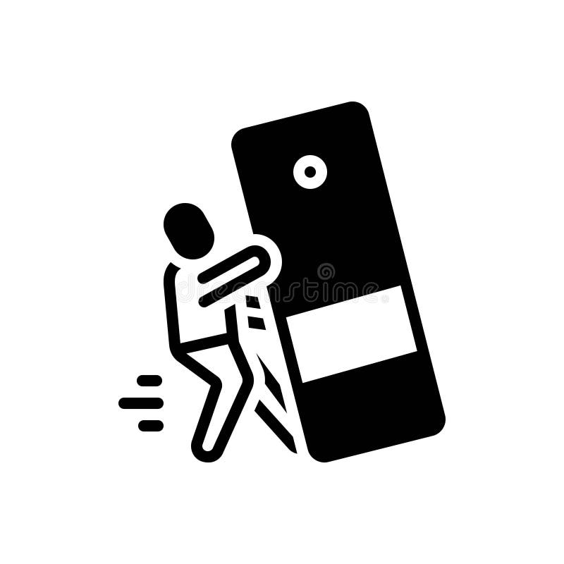 Black Solid Icon for Incident, Occurrence and Accident Stock Vector ...