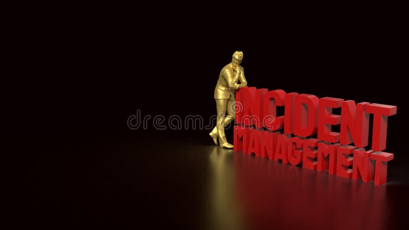 The Incident Management Text for Business Concept 3d Rendering Stock ...