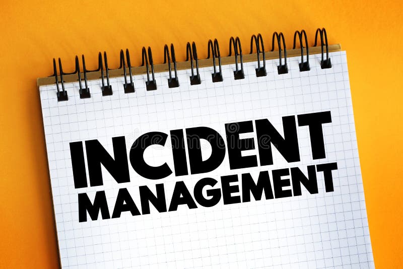 Incident Management Text on Blackboard Stock Photo - Image of incident ...